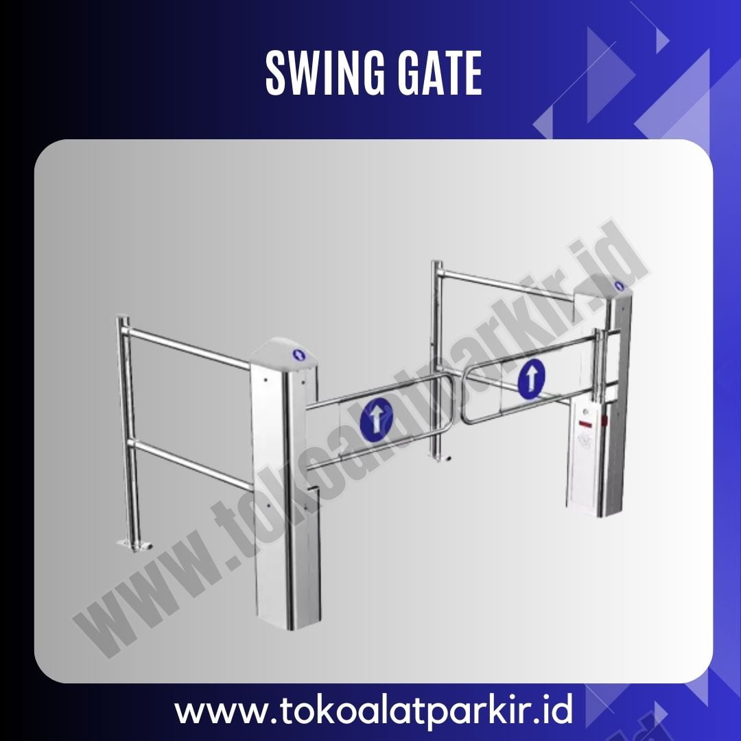 Slim Swing Barrier Gate 1 Line Otomatis - Automatic Gate Indonesia
